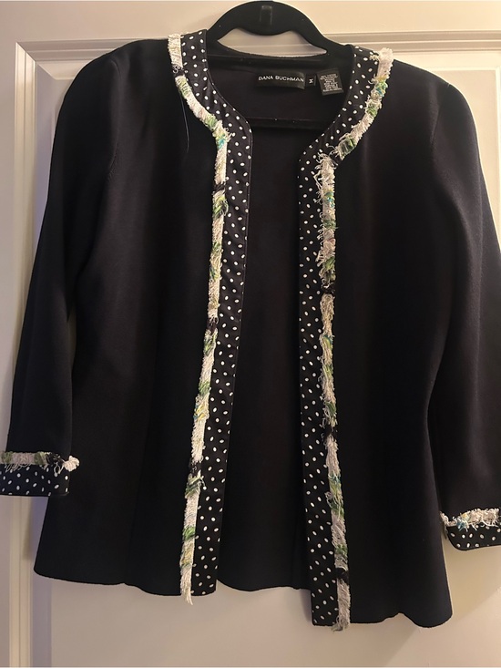 vintage Dana Buchman | Sweaters | Dana Buchman Black Sweater Jacket ...